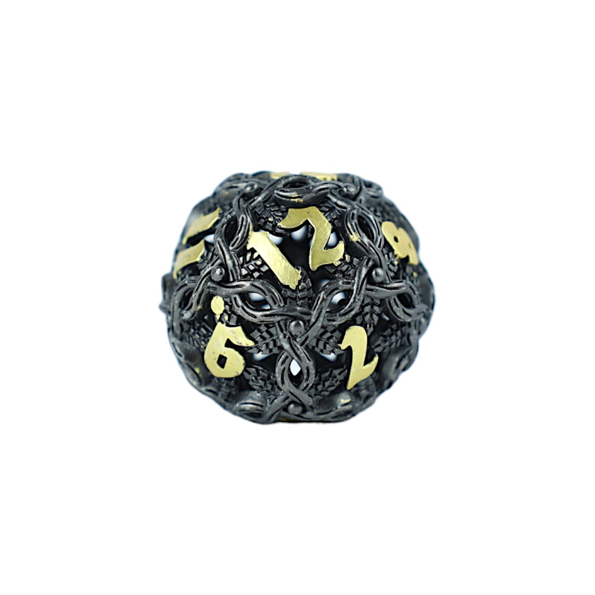 Hollow Vines Black and Gold - Metal RPG Dice Set (LPG) – Vault Games