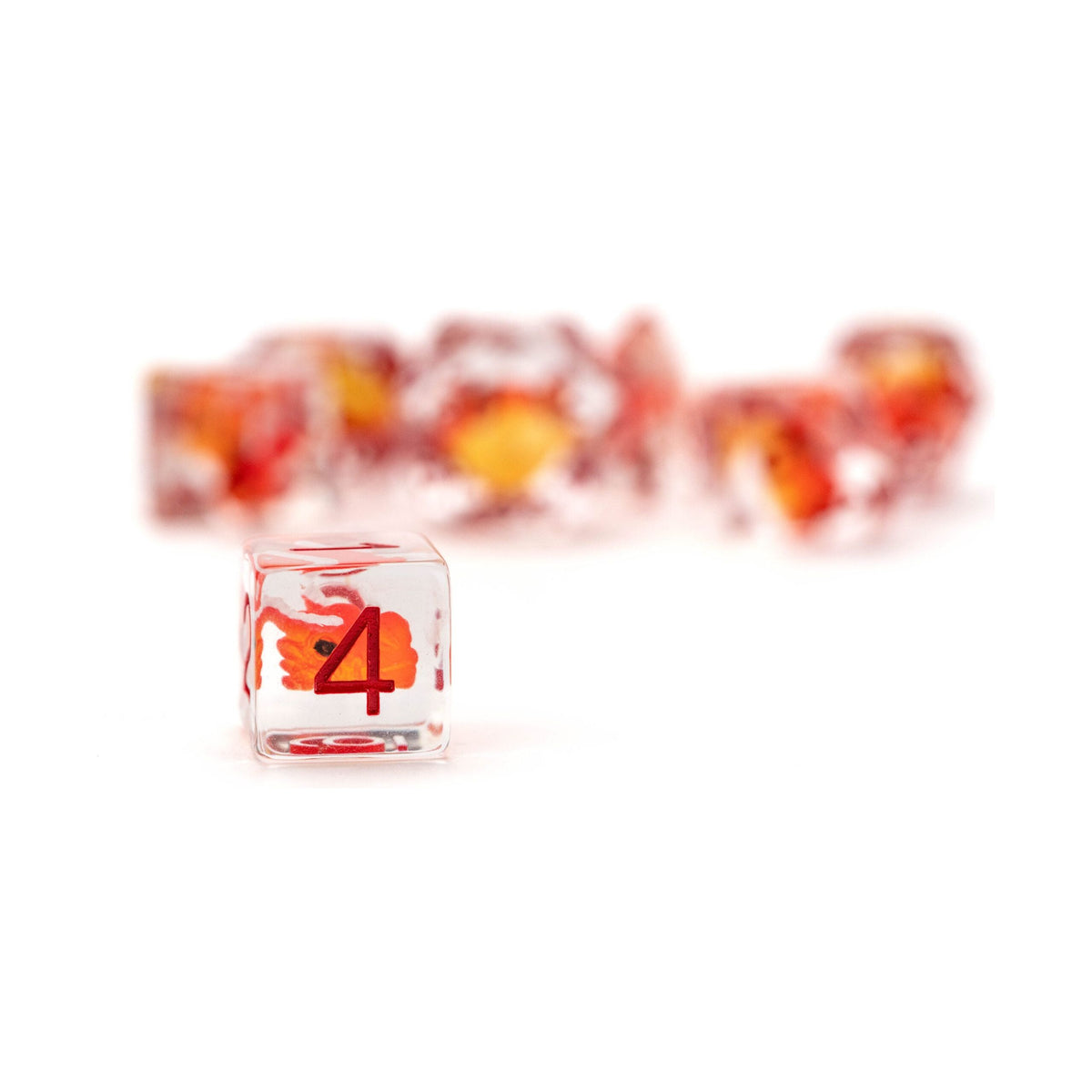 MDG Inclusion Resin Dice Set - Dragon Storm: Red Dragon – Vault Games